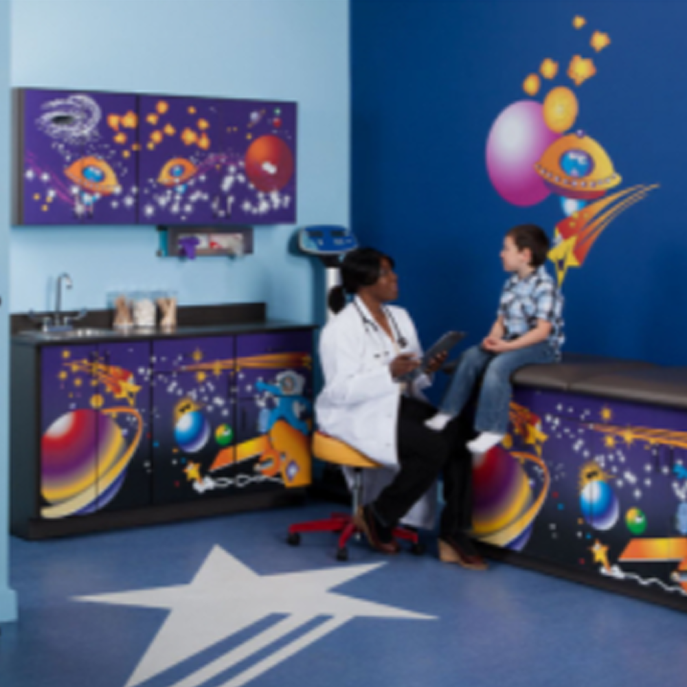 Space Pediatric Furniture Set