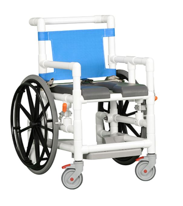Water-Resistant PVC Wheelchair with Padded Seat