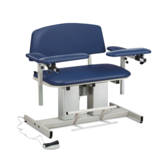 35in Wide Power Blood Drawing Chair w/ Padded Arms