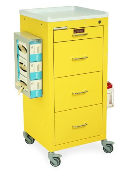 4 Drawer Mini Isolation Cart PPE Package