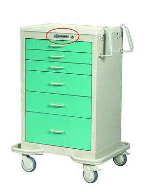 6 Drawer Aluminum Mobile Workstations with Push Button Lock