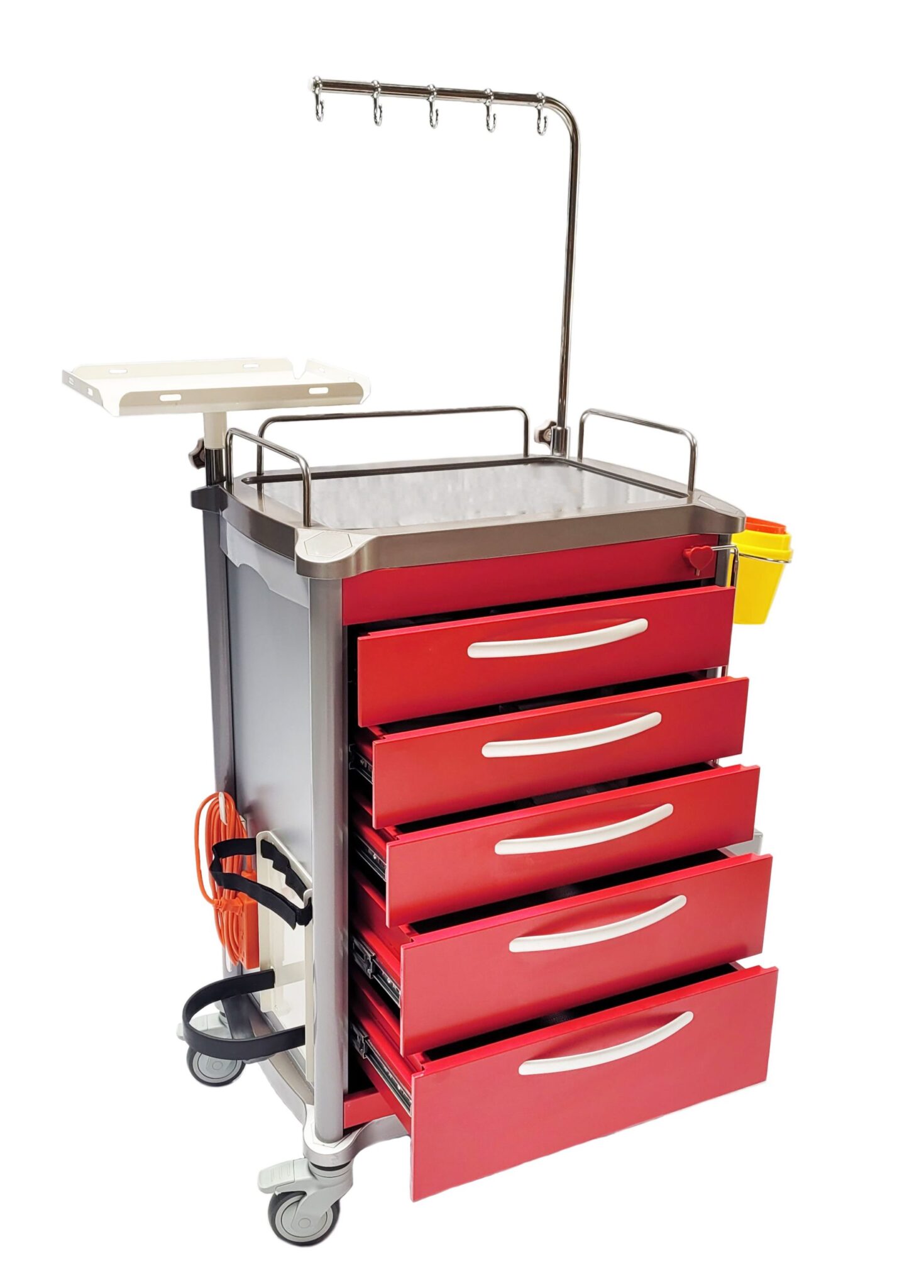 Aluminum Alloy Crash Cart with Accessory Package