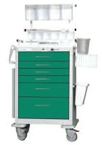 Deluxe Anesthesia Package for Aluminum Carts