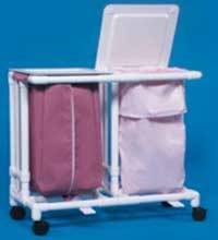 Large Capacity Mobile Double Linen Hampers and Foot Pedal