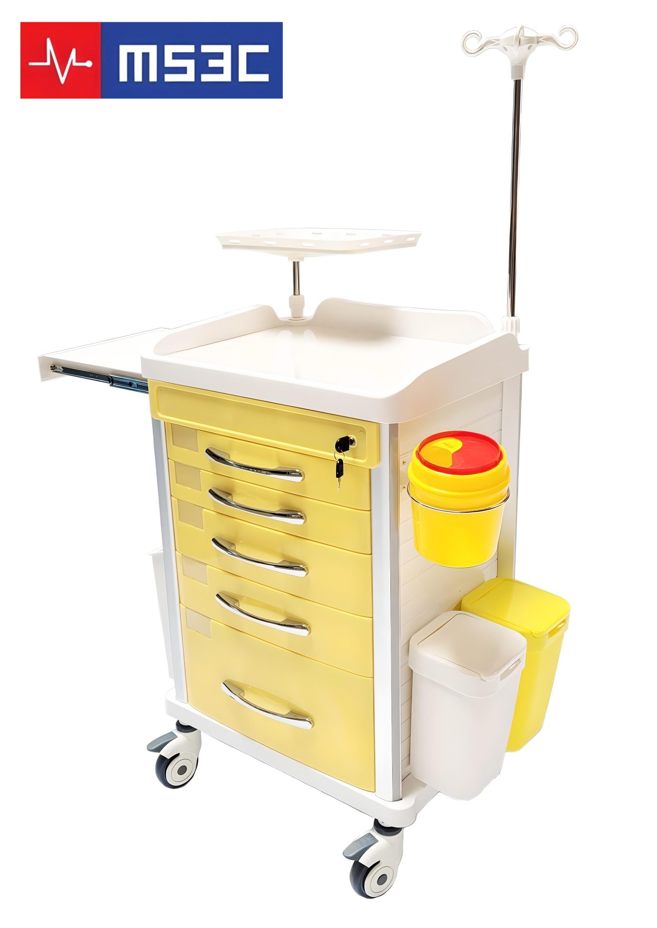 Isolation Crash Cart with EmergeAccessory Package