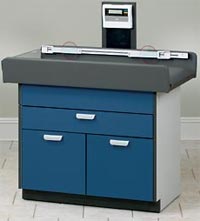 Pediatric Exam Tables w/ Open Storage & Digital Scale